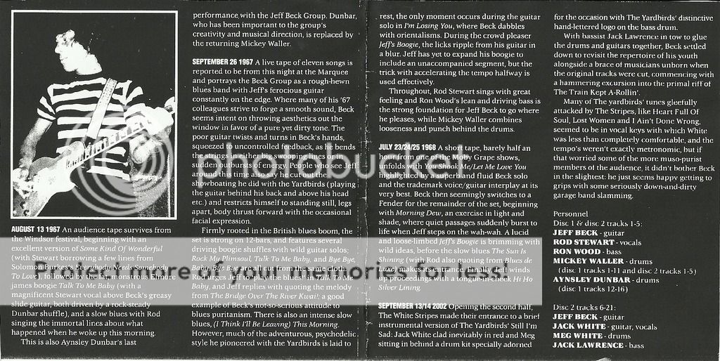 POST: Jeff Beck Bootleg "Beck To The Future" with Ron Wood, White ...